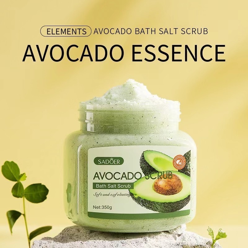SADOER Cleansing Exfoliating Gel Avocado Fruit Extract Body Scrub, Ready to ship Stock in ...