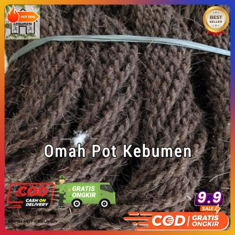 HITAM Black Fiber gazebo Rope/Palm Fiber Rope/Bamboo House Tie Rope ...