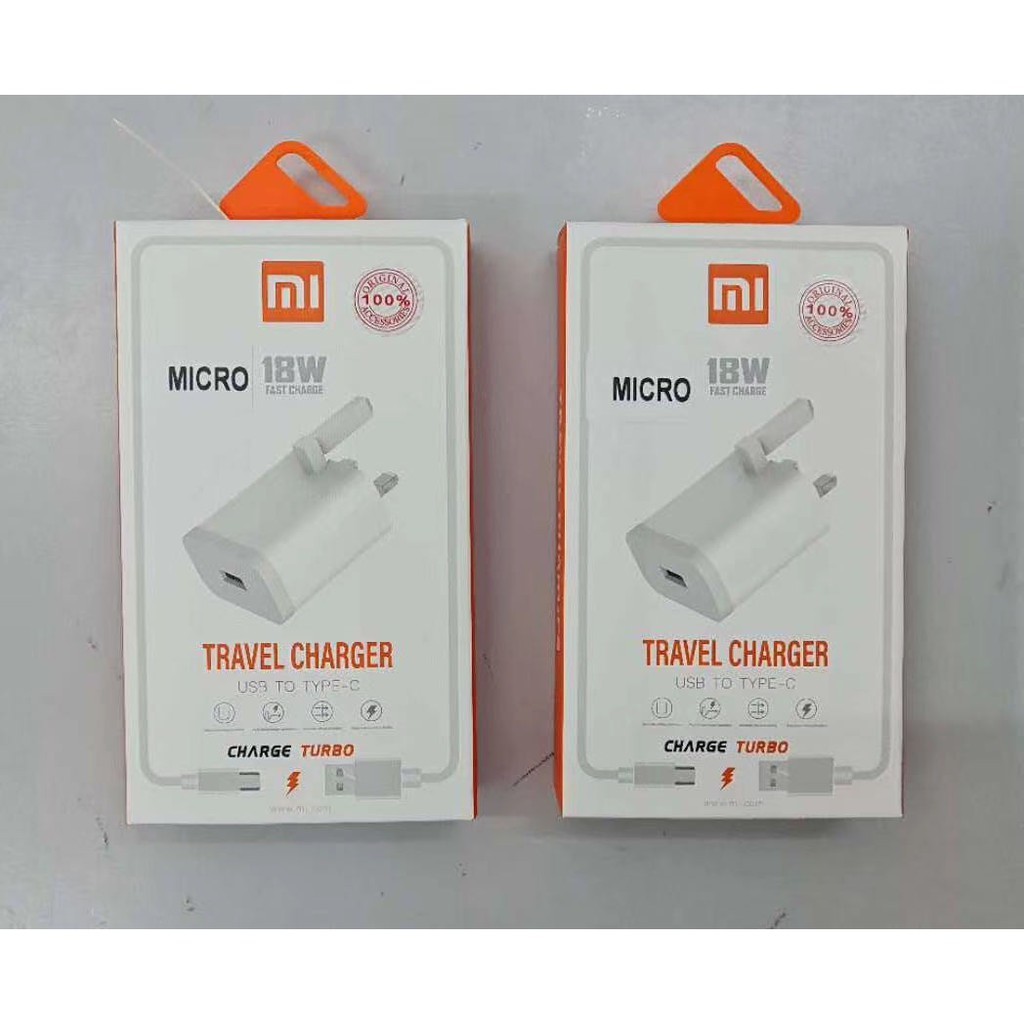 100% Original Mi 18w Charger Xiaomi Redmi 18w Fast Charging Travel ...
