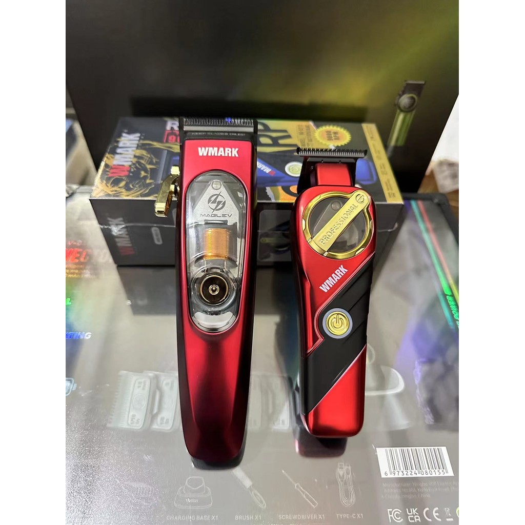 WMARK Hair clipper LCD maglev professional digital display electric ...