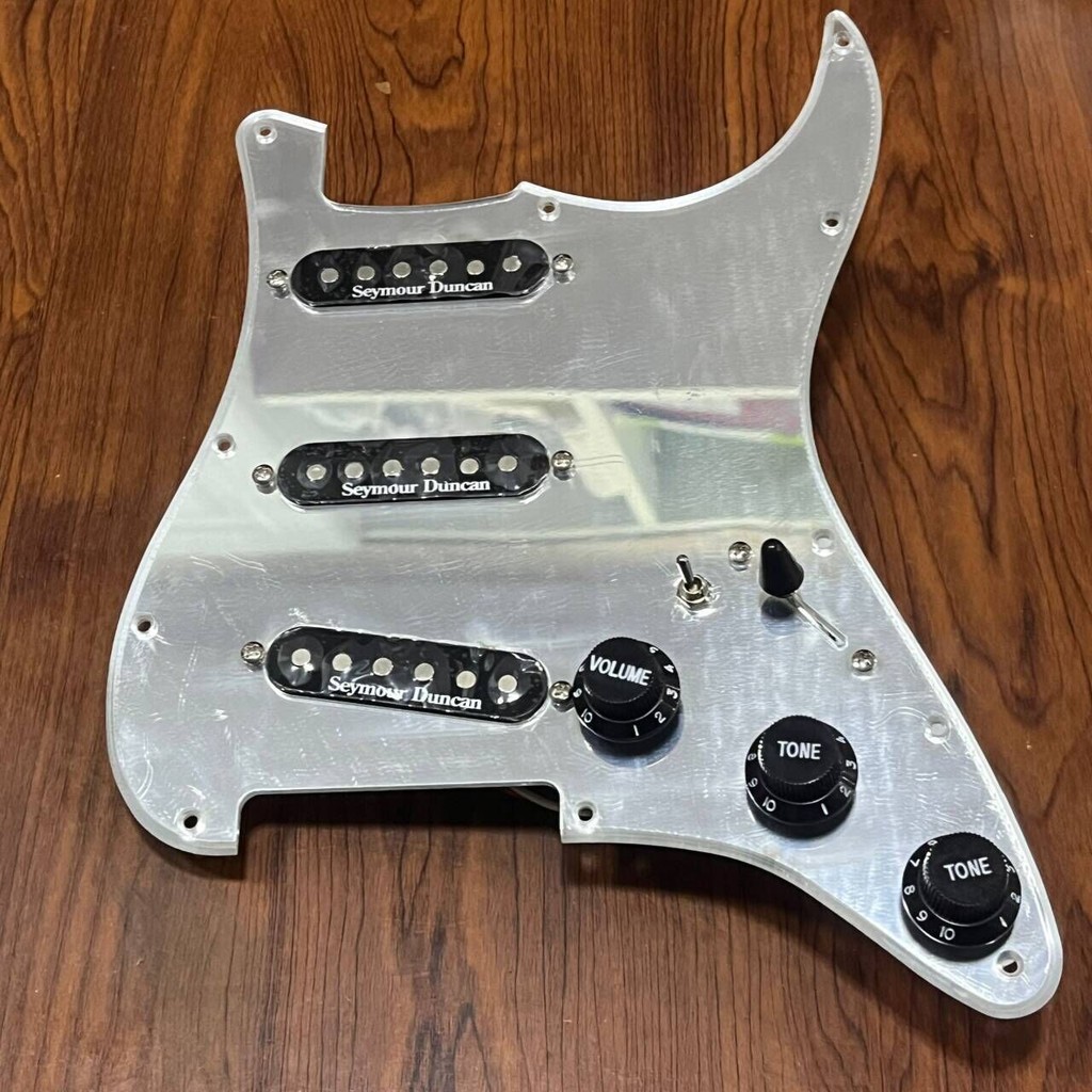 Prewired Loaded Guitar Stratocaster Pickguard SSS Pick Guard Seymour ...
