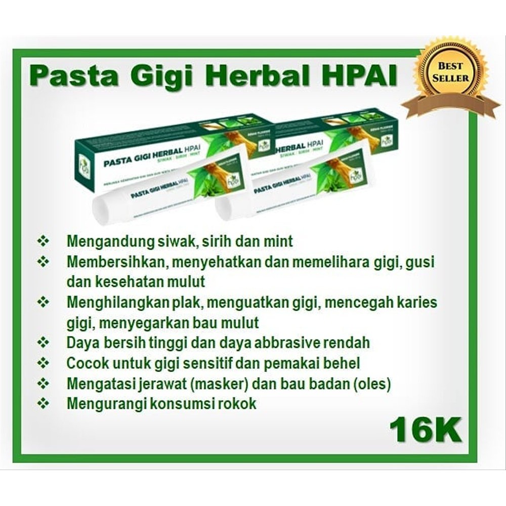Hpai Herbal Toothpaste Betel Leaf Mint Free flouride | Shopee Malaysia