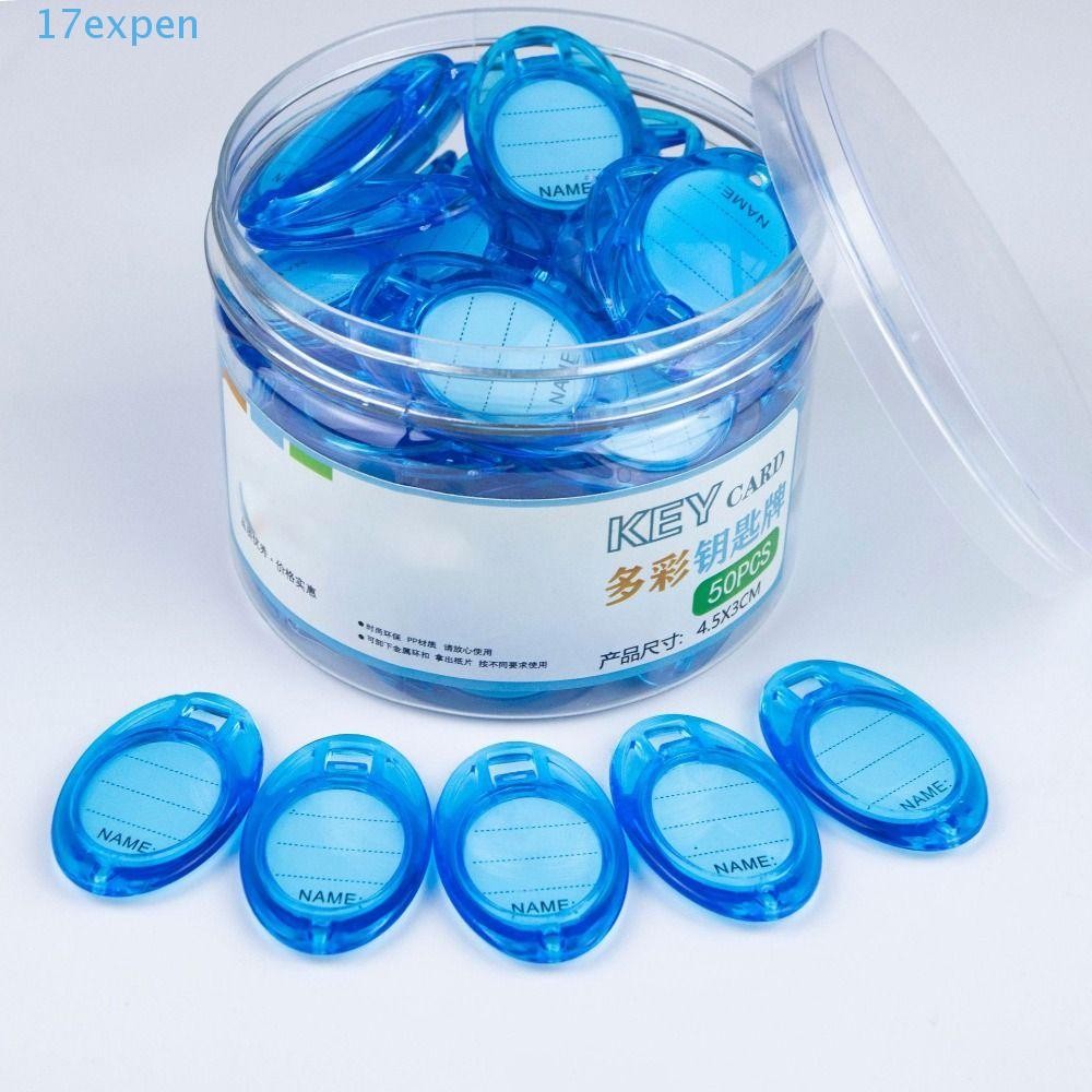 EXPEN 50 Pcs Classification Plate Key Tags, Plastic ID Label Boxed Key ...