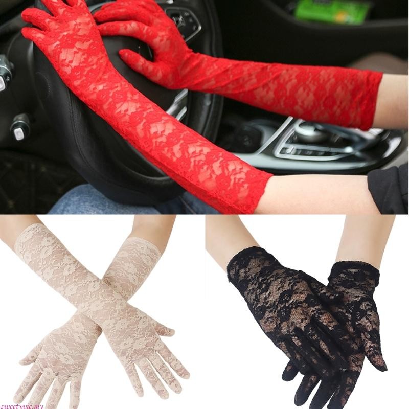 sweety Women Gloves 1920s Lace Gloves for Concert Costume for 1920s ...