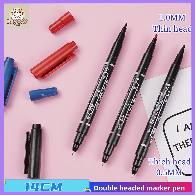 COD Permanent 2 Head Marker Pen with Fine and Extra Fine Points School ...