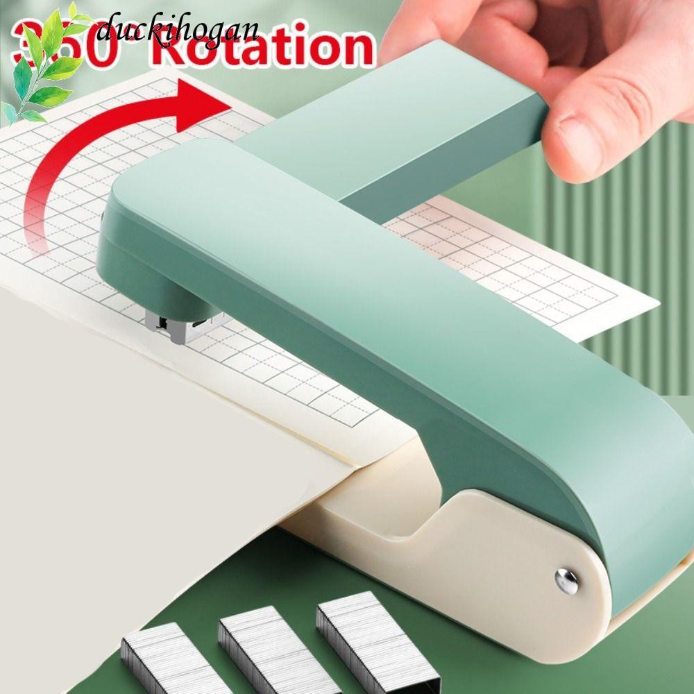 DUCKIHOGAN Stapler, Use 24/6 Staples 360 Degree Rotary Long Stapler ...