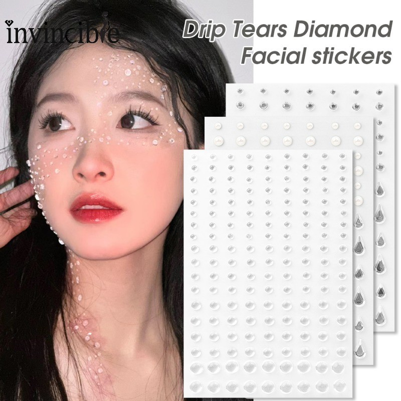 Face Teardrop Shape Temporary Tattoo Sticker - DIY Party Forehead ...