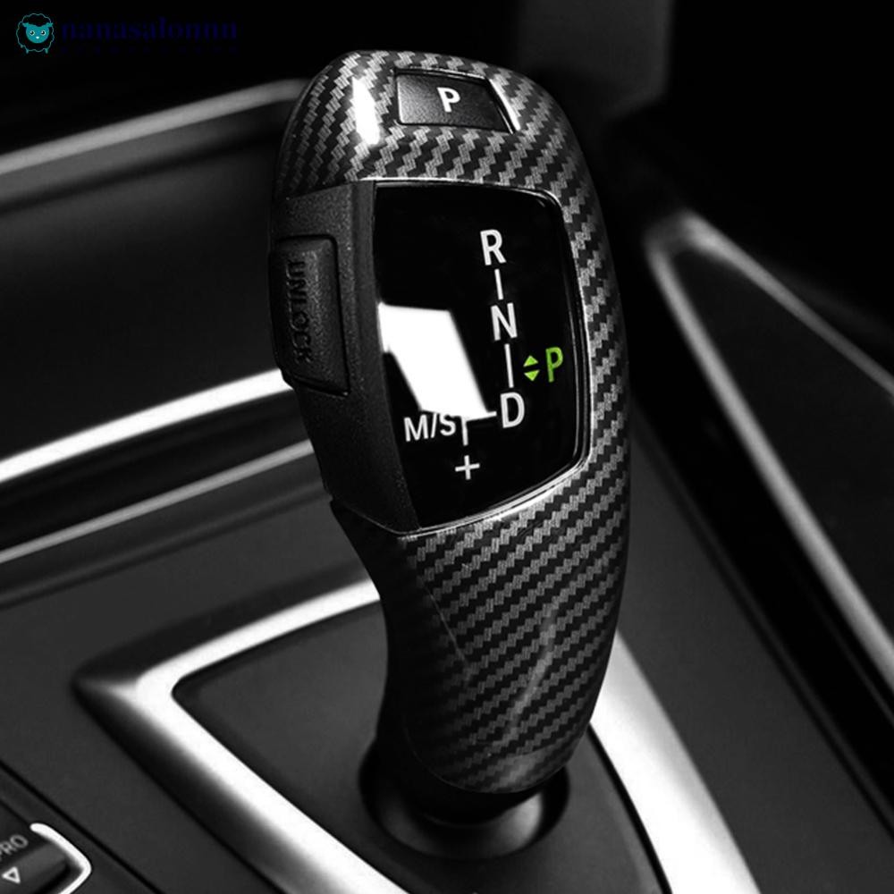 NANASALONNN Car Carbon Fiber Texture Gear Shift Panel Frame Gear Knob ...
