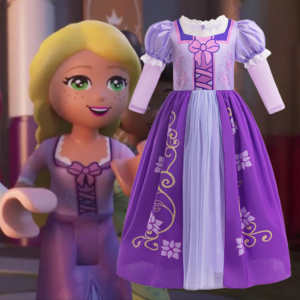 Children Dress Castle Adventure Cosplay Long Haired Princess Dresses ...