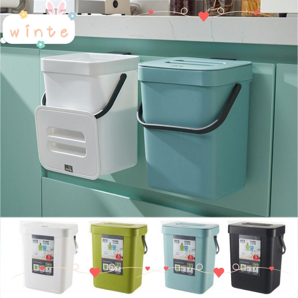 WINTE Food Waste Basket, Odor-Fre Wall Mounted Kitchen Bin, with Lid ...