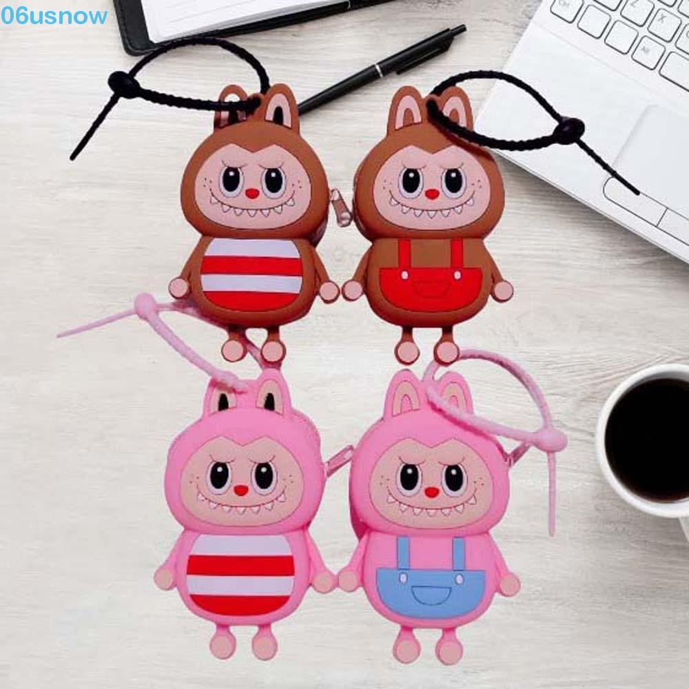 USNOW Labubu Silicone Coin Purse, Cartoon Labubu Doll Labubu Silicone ...