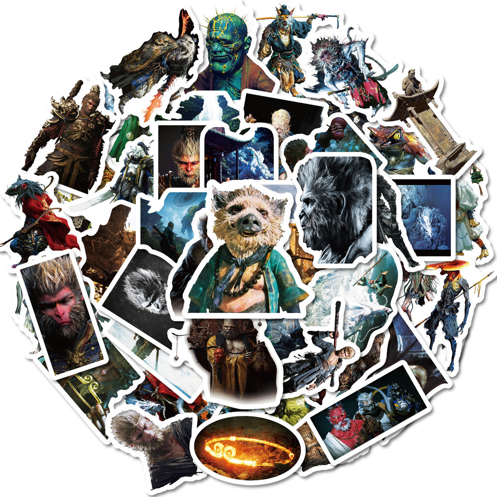 50pcs Black Myth Stickers Pack Wukong Game Stickers for Kindle Water ...