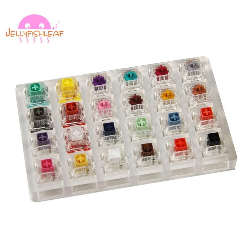 24 Keys Switches Tester with Acrylic Base Blank Keycaps for Mechanical ...