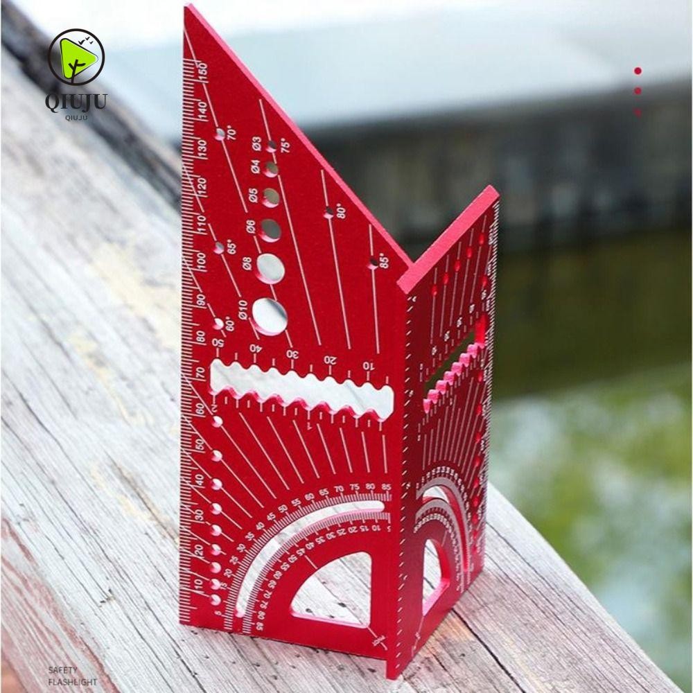 QIUJUU Gauge Protractor, 45 90 Degree Aluminum Alloy Woodworking Angle ...
