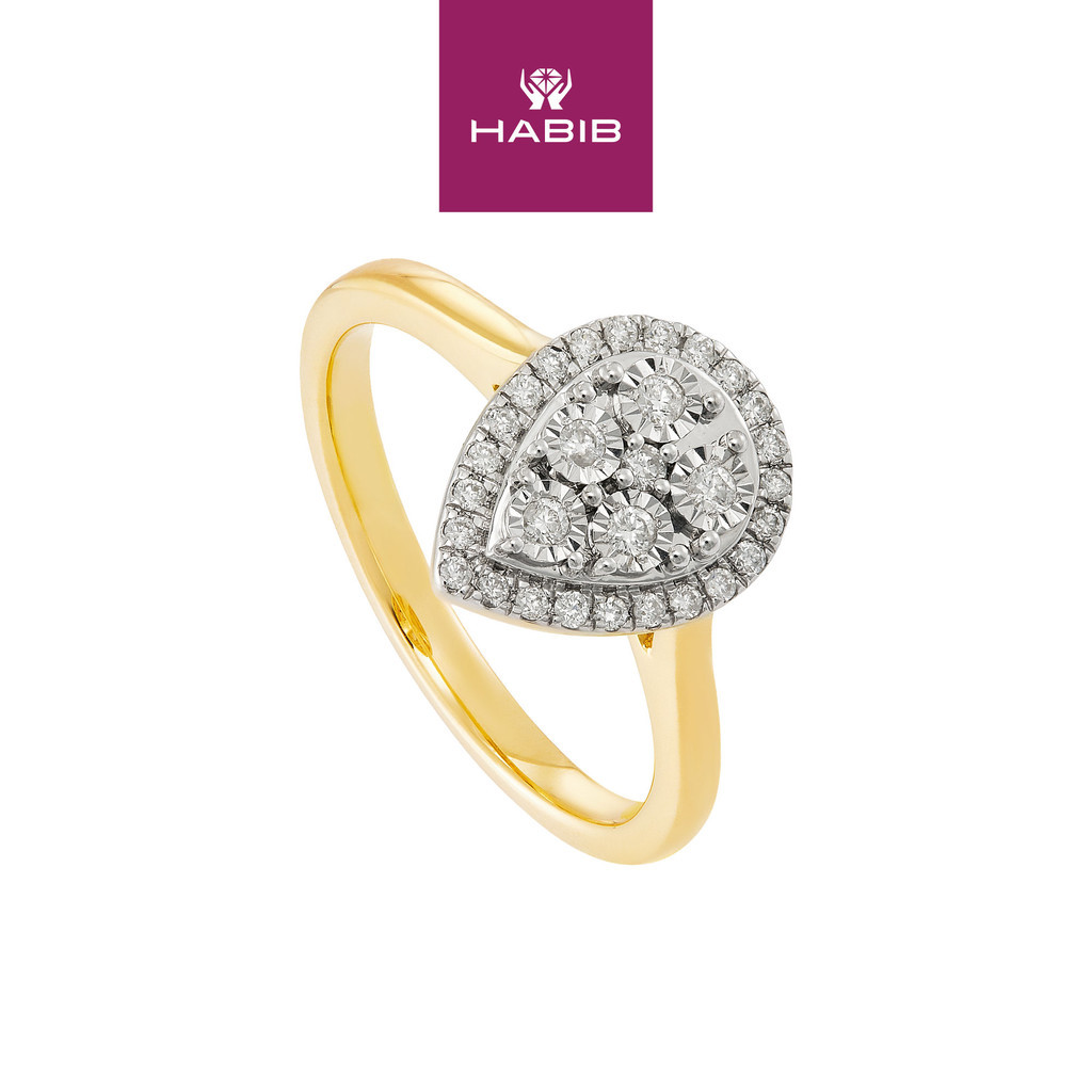 HABIB Cluster Round Diamond Ring in 375/9K Yellow Gold 269690624(YG ...