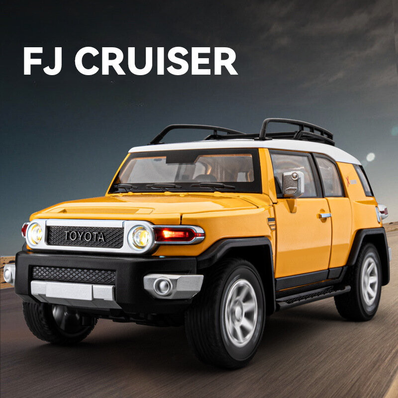 1:24 Toyota FJ Cruiser Alloy Car Model Light & Sound Effect Diecast Car ...
