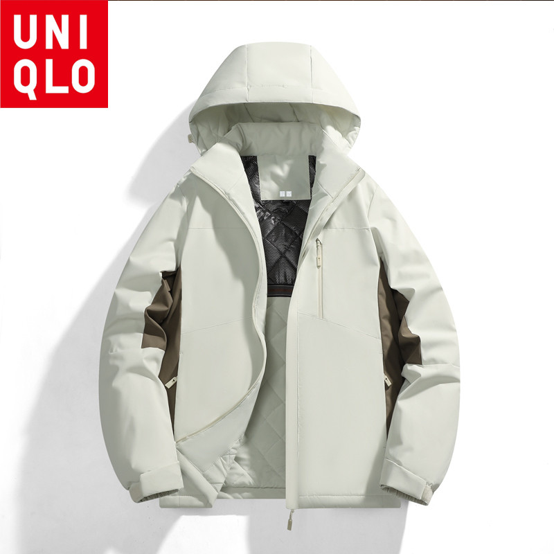 Uniqlo Winter Outdoor Cotton Jacket, Unisex Hooded Windproof Jacket ...