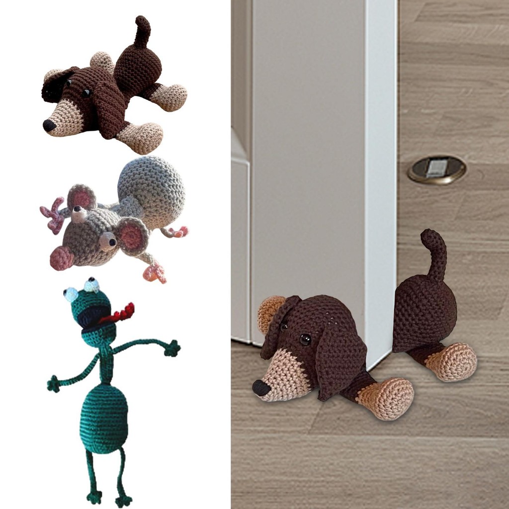 Animal Doll Door Stoppers Cute Small Door Stopper Floor Decorative Knit ...