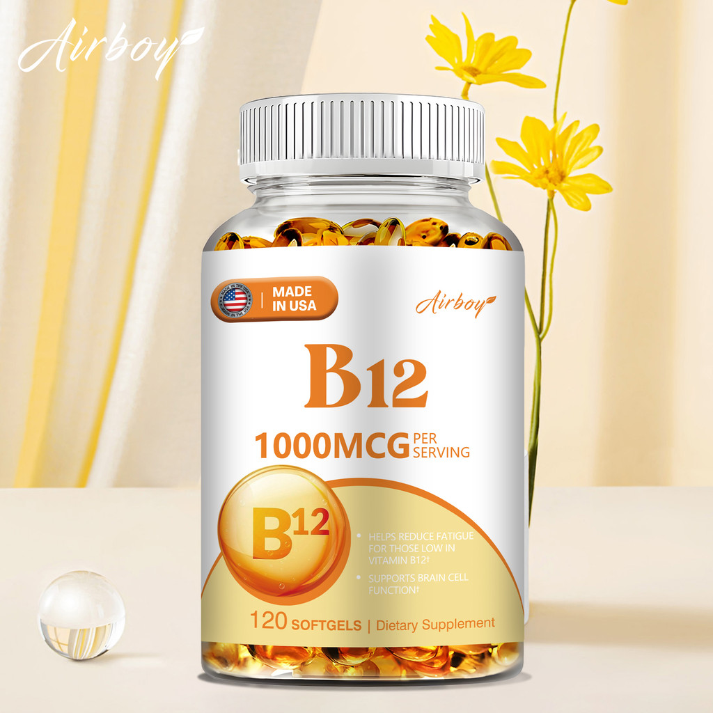 Airboy Vitamin B12 1000 mcg Supplement, Supports Healthy Immune System ...