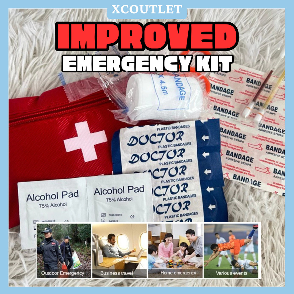 IMPROVED 14-In-1 Medical Emergency Kit Survival Kit Travel First Aid ...