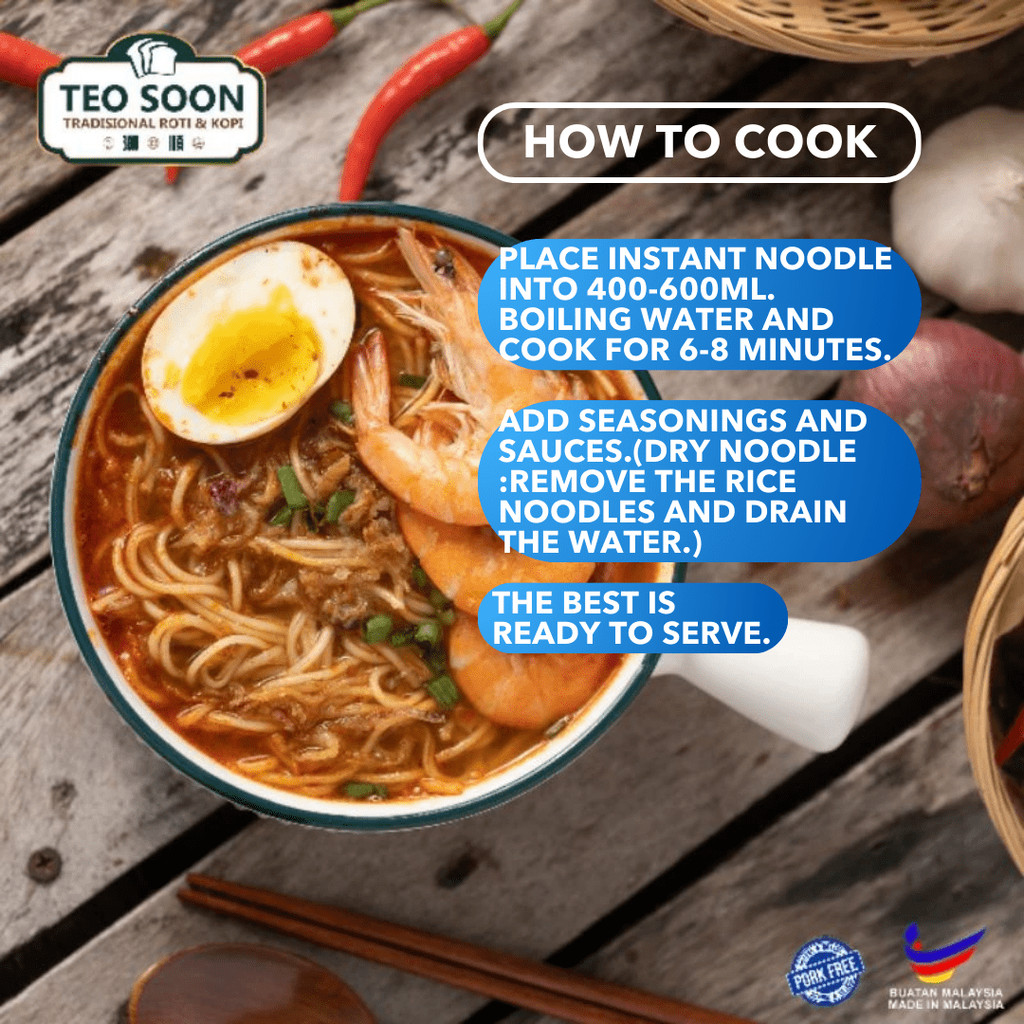 TEO SOON Penang Prawn Mee Laksa Mee Dry Chili Soup Pan Mee Ban Mee ...