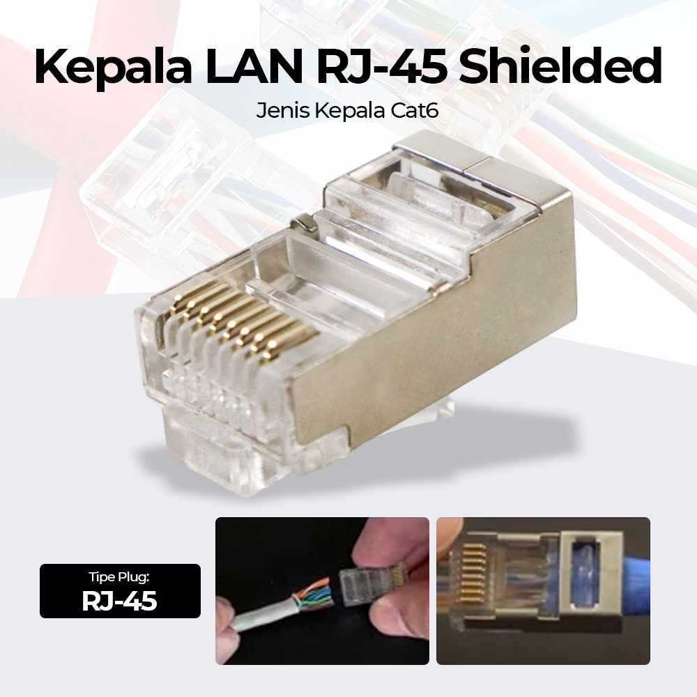 Lan Head RJ45 Cat6 Shielded 1 PCS - AH | Shopee Malaysia