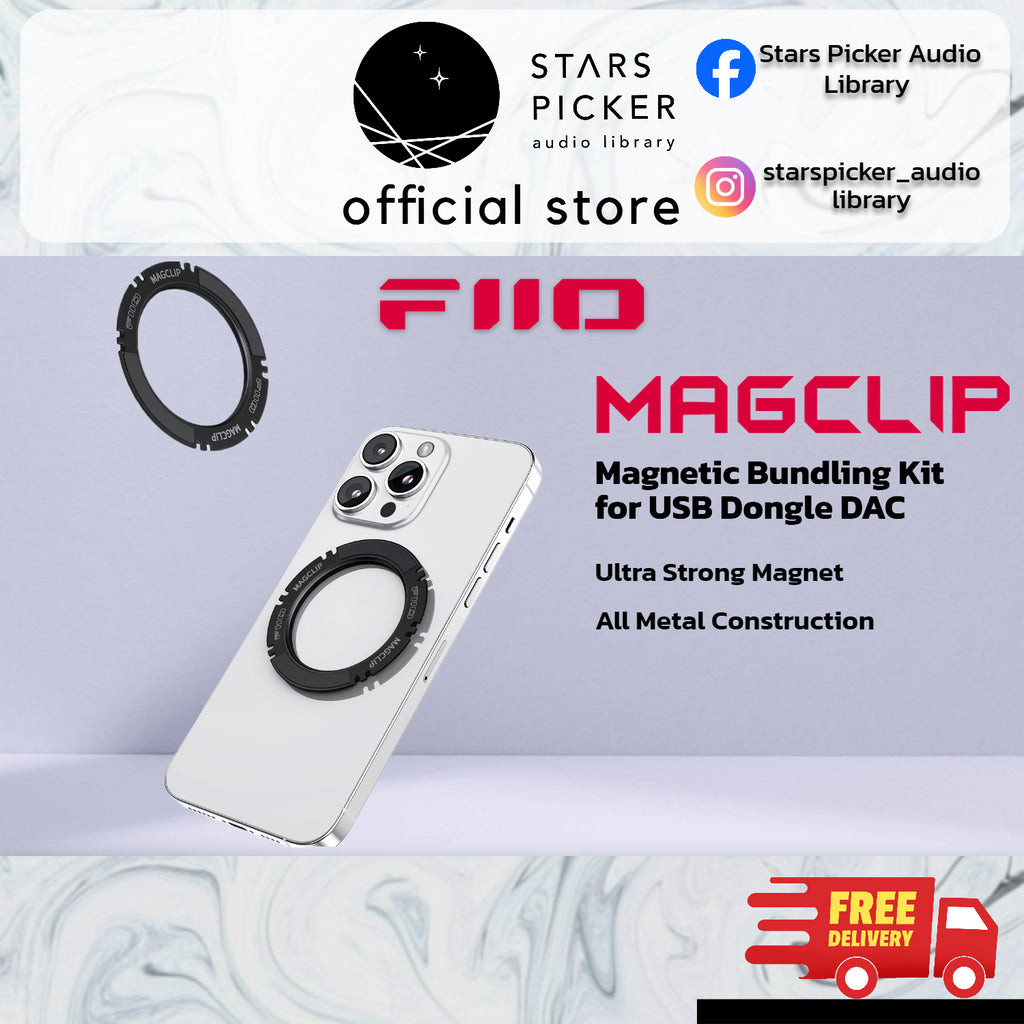 FiiO MagClip - Magnetic Bundling Kit for USB Dongle DAC Fiio KA17, KA13 ...