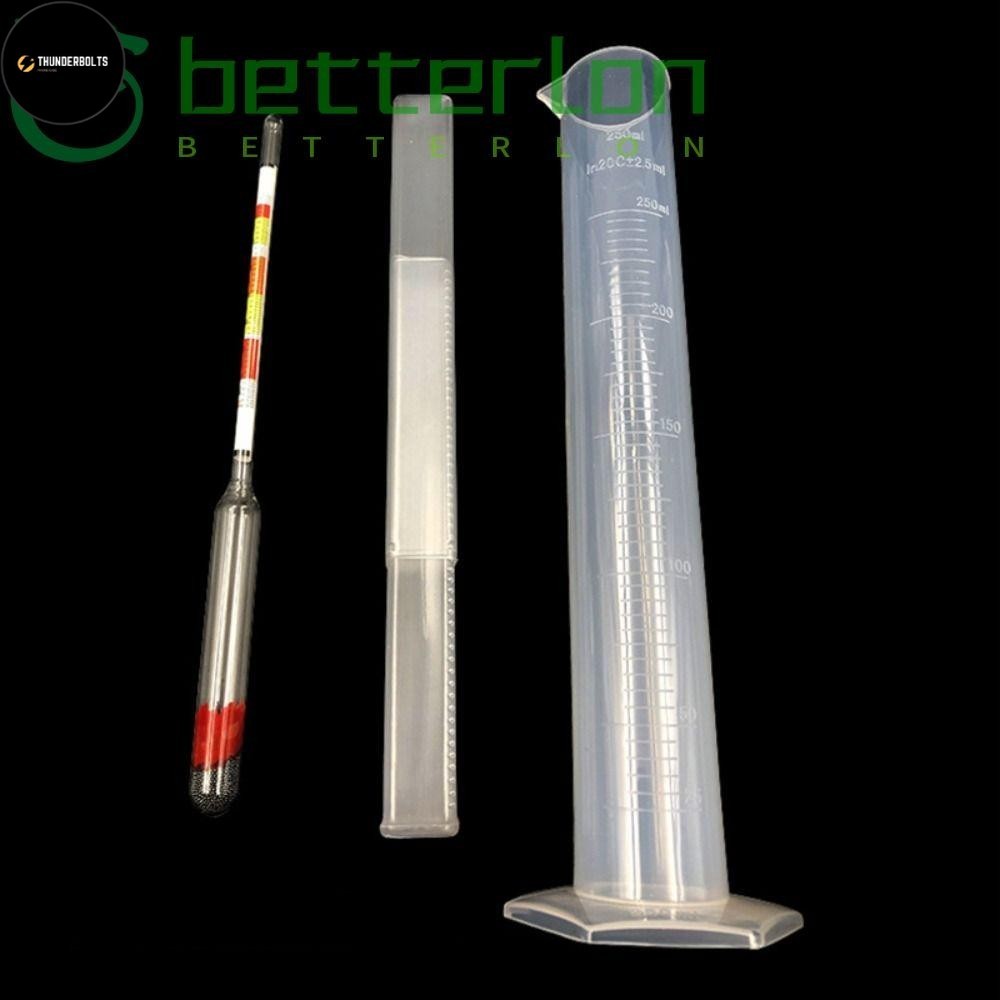 TD-LONTIME 3Pcs Beer Alcohol Meter, Test Jar Kit 250 Ml Plastic ...