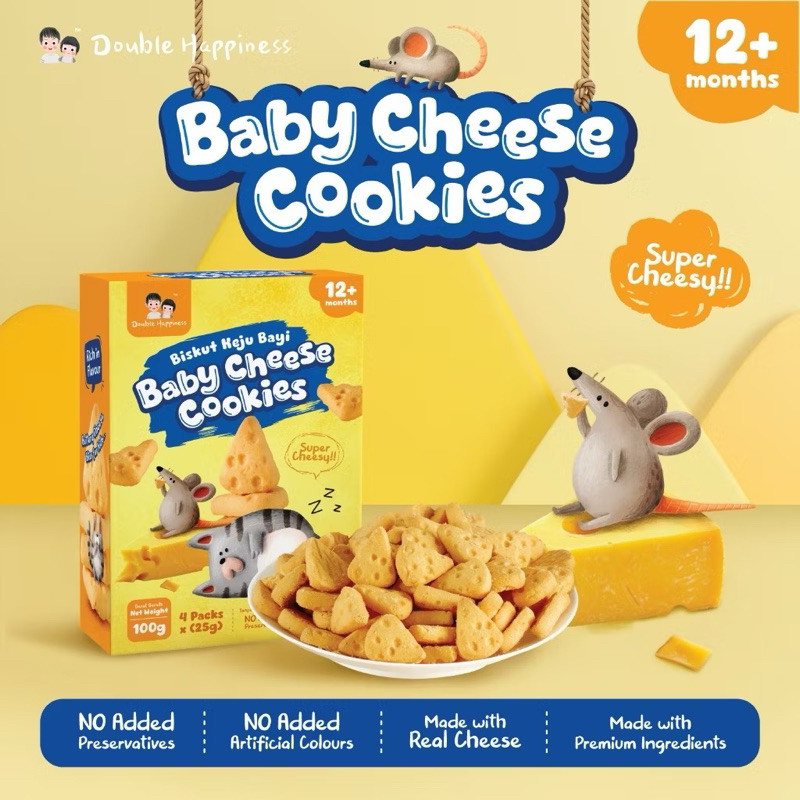 Double happiness baby cheese cookies / biskut cheese / biskut baby ...