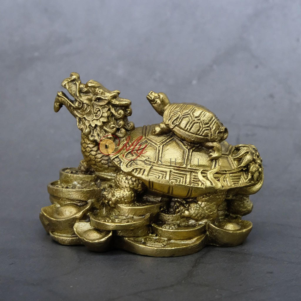 Feng Shui 3" Brass Fortune Dragon Tortoise Turtle 龙龟 | Shopee Malaysia