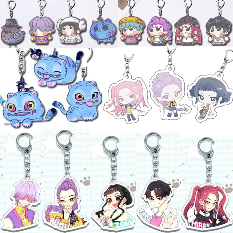 Kpop Demon Hunters keychain Romance Rumi Mira Jinu Zoey Pendant Ornaments 2025 New Movie ...