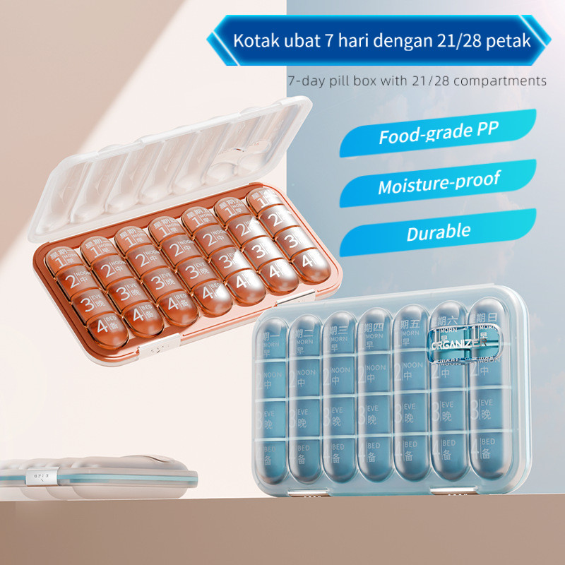 Travel Pill Box Portable One Week Seven Days Portable Medicine Packing ...
