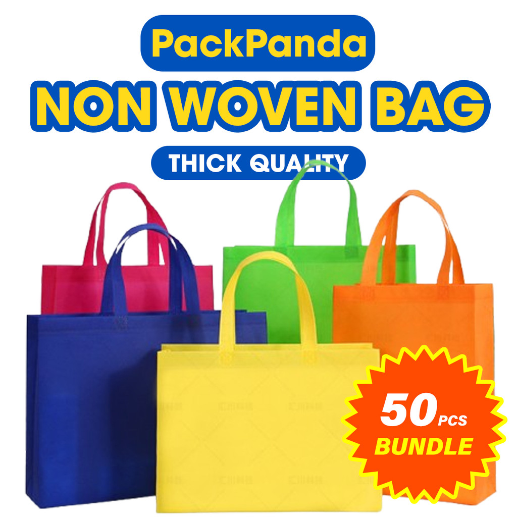 50pcs Non Woven Bag Door Gift Goodies Bag Beg Kain Cenderahati Beg ...