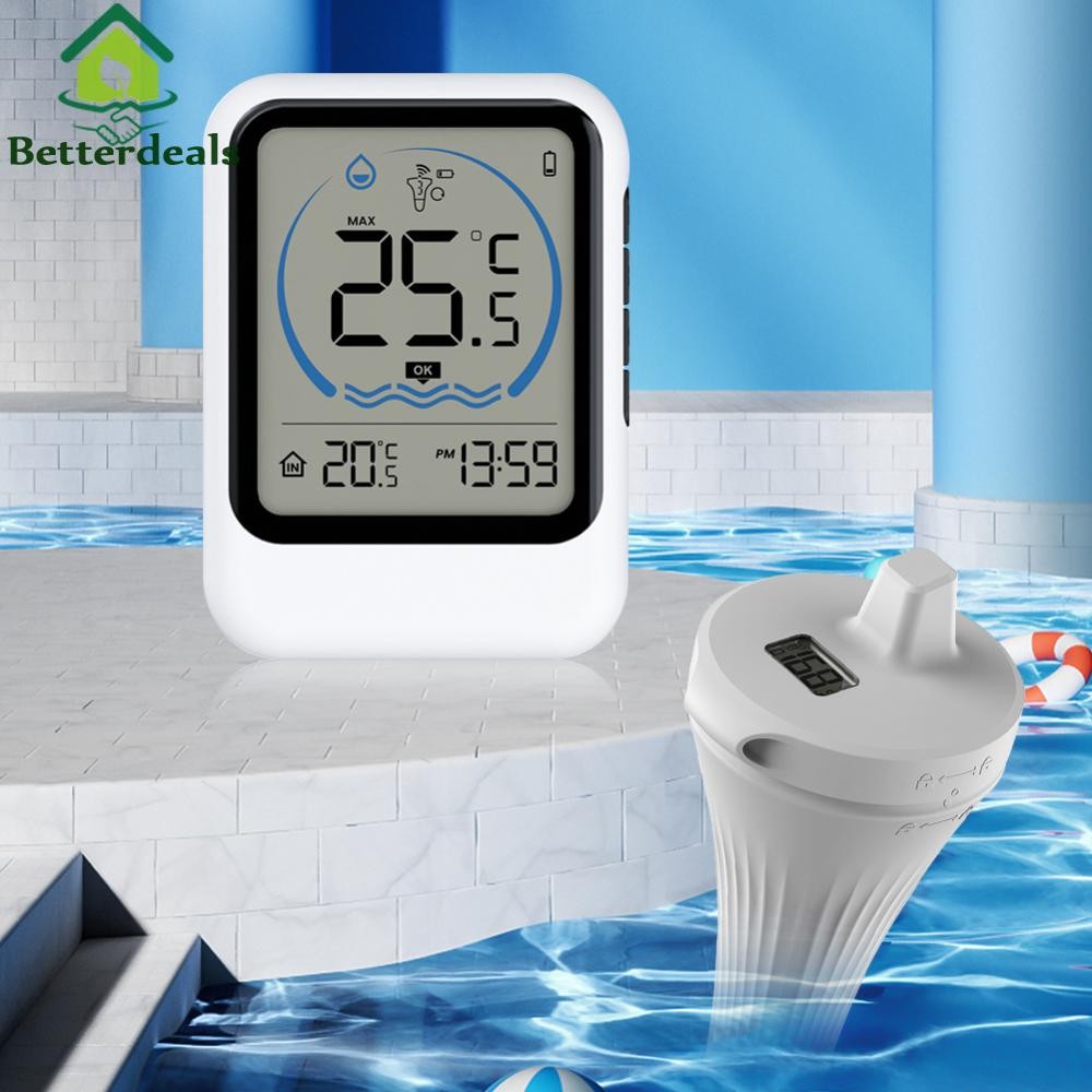 Smart Pool Thermometer IPX7 Waterproof Floating Pool Thermometer ...