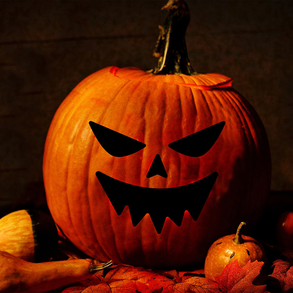 4 Sheets Pumpkin Decorating Stickers, Halloween Pumpkin Face Stickers ...