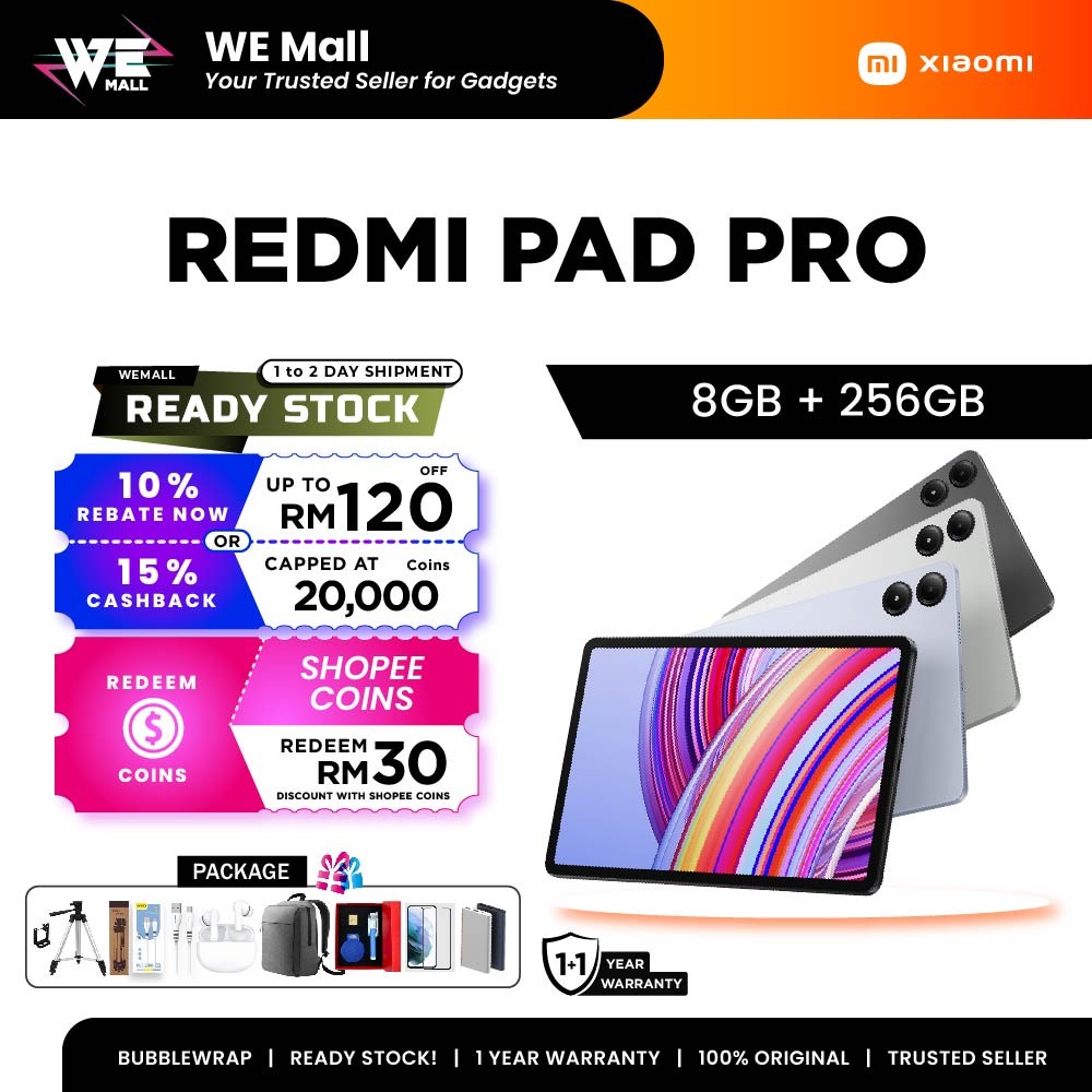 REDMI Pad Pro (WIFI) [8GB RAM 256GB ROM] - Original XIAOMI REDMI Malaysia | Shopee Malaysia