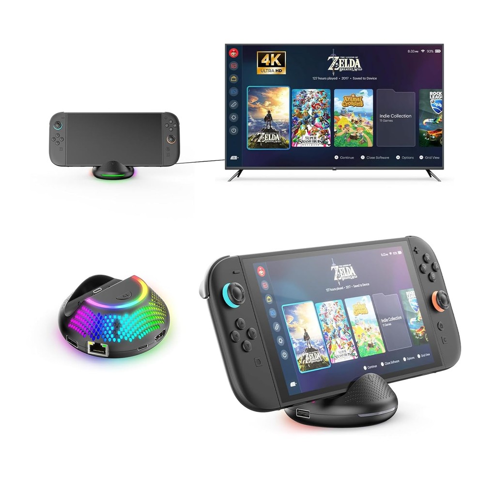 Portable TV Docking Station Compatible with Nintendo Switch 2,Support ...