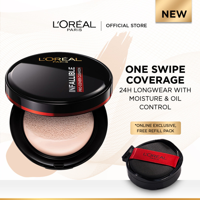 L'Oréal Paris Infallible Pro-Cover Cushion 24H Longwear Foundation 14g ...