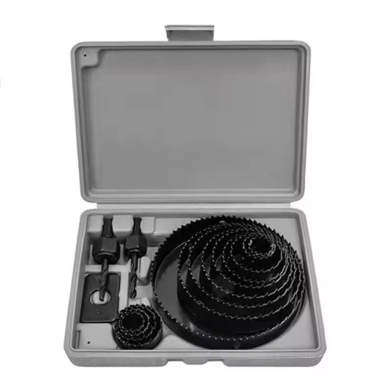 Hole Saw Set 11-19pcs Sharpened Teeth Carbon Steel Wood Hole Saw Kit ...