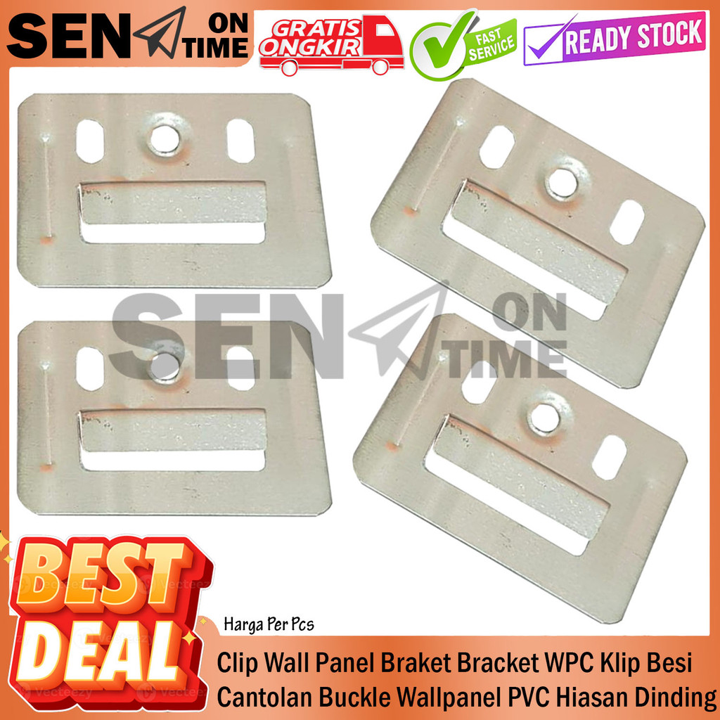 Wall Panel Clip Bracket WPC Iron Clip Bracket Per 10 Pcs Wood Hook ...