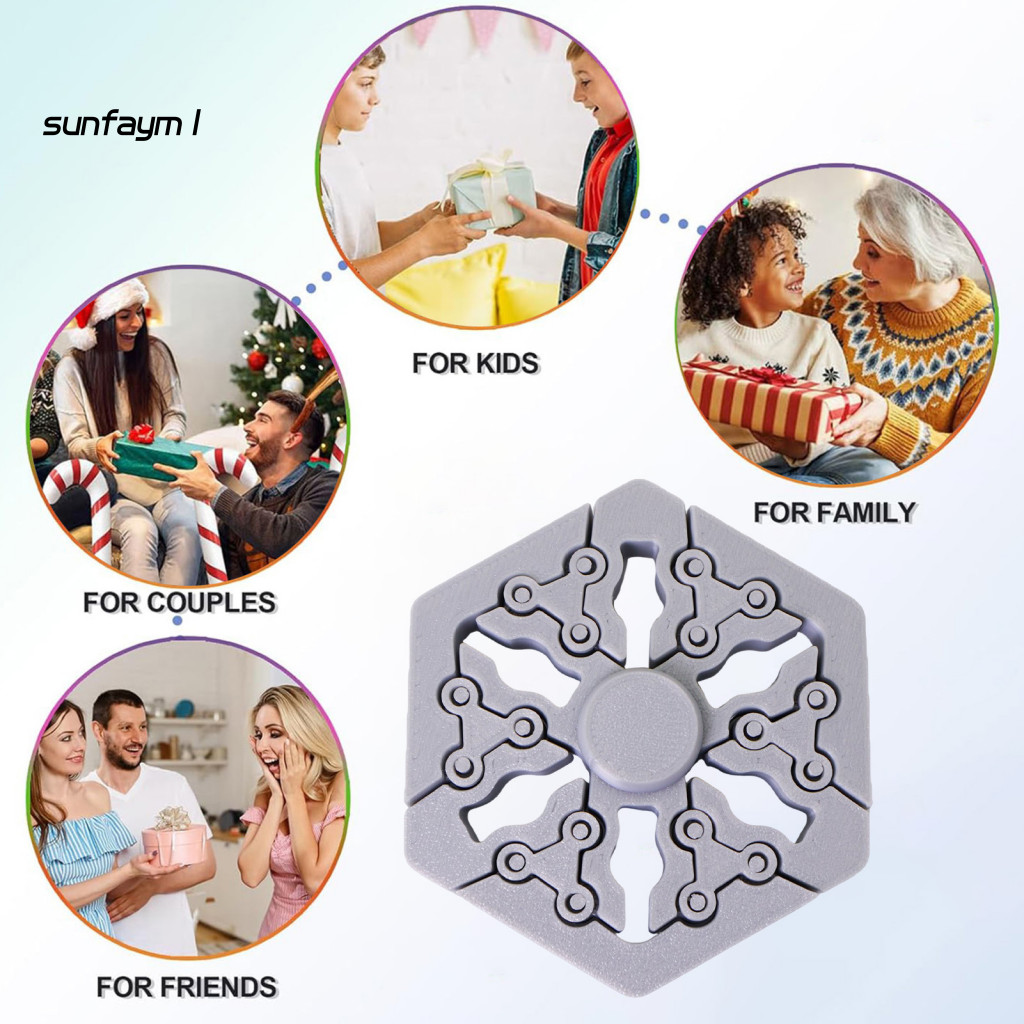 SUNFA Compact Fidget Toy Bistable Gyro Toy Portable Stress Relief ...