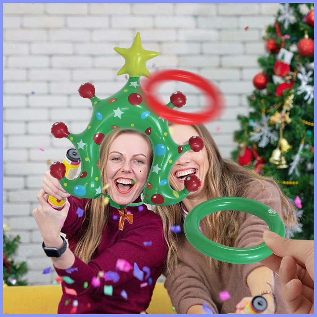 Inflatable Christmas Ring Toss Game Family Tree Ring Toss Hats ...