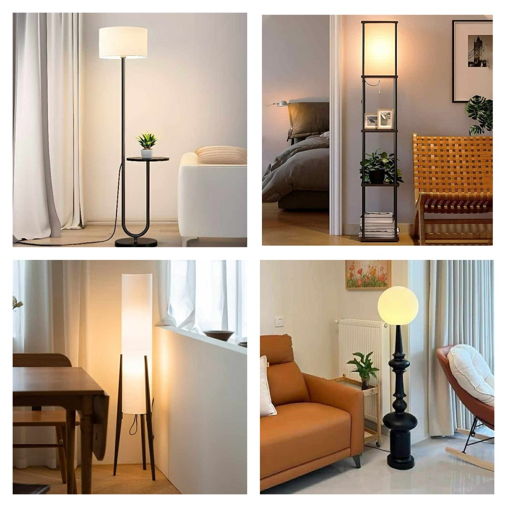Stand Floor Lamp Lampu Berdiri with Table Standing Lamp Corner Lamp ...