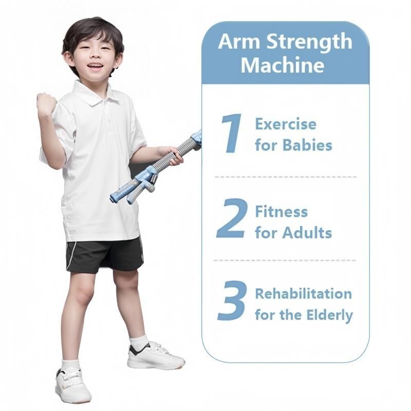 2 in 1 Arm Strength Bar Adjustable Grip Strength Device Spring Exercise ...
