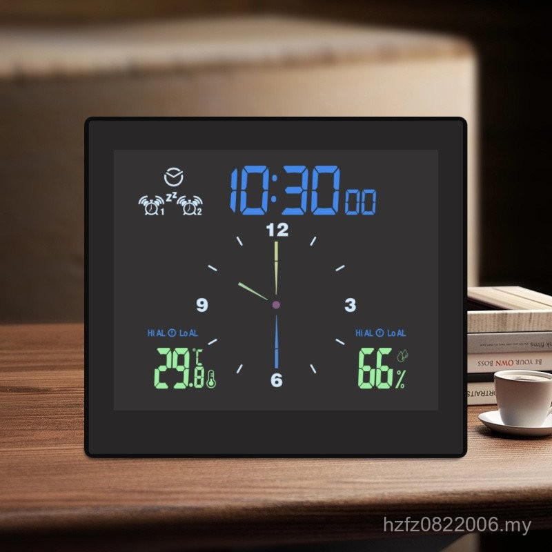 Waterproof Desktop Temperature Alarm Clock Hygrometer Multifunctional ...
