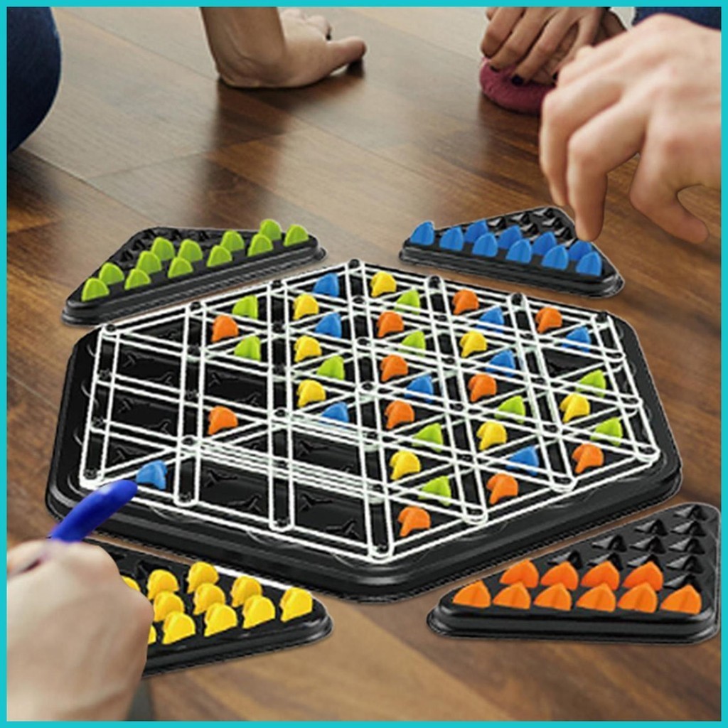 Interactive Chess Game Kids Chain Triangle Chess Game Educational Board ...