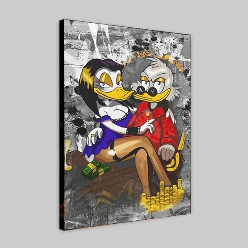 Disney Graffiti Art by Alec Monopoly Scrooge McDuck Money Canvas ...