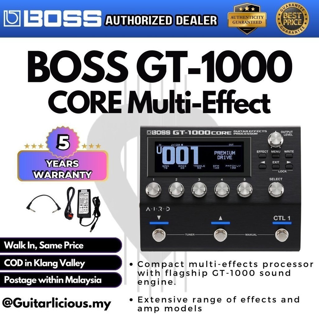 Boss GT-1000CORE Multi Effects Processor with adaptor ( GT1000CORE / GT ...