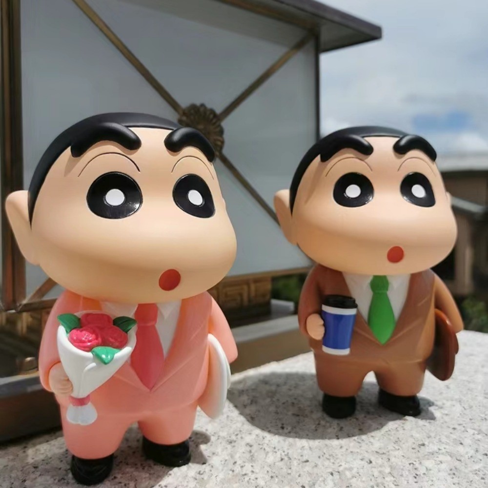 Work Crayon Shin-chan Desktop Ornaments Toys Cartoon Creative Suit Shin ...