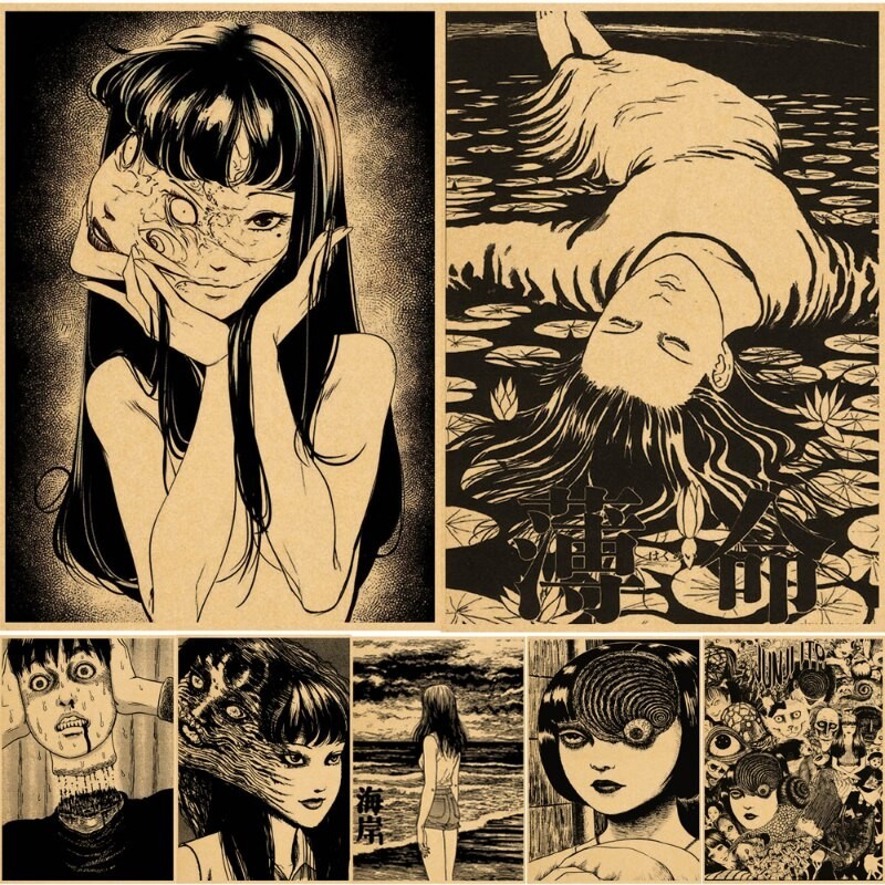 Japan Classic Horror Anime Tomie by Junji Ito Retro Posters Canvas ...